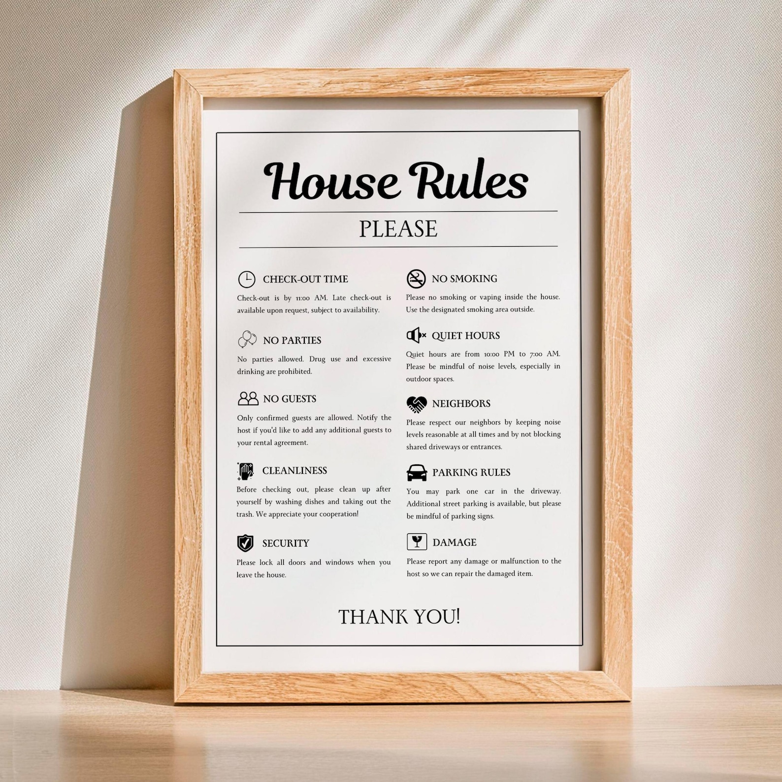 Airbnb House Rules Template, Airbnb Rules Sign, VRBO Sign, House Rules ...