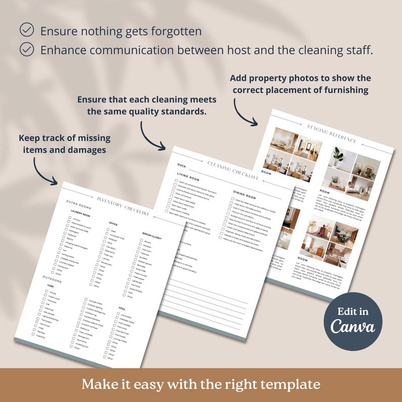 Editable Airbnb Cleaning Checklist Template, Airbnb Inventory Checklist ...