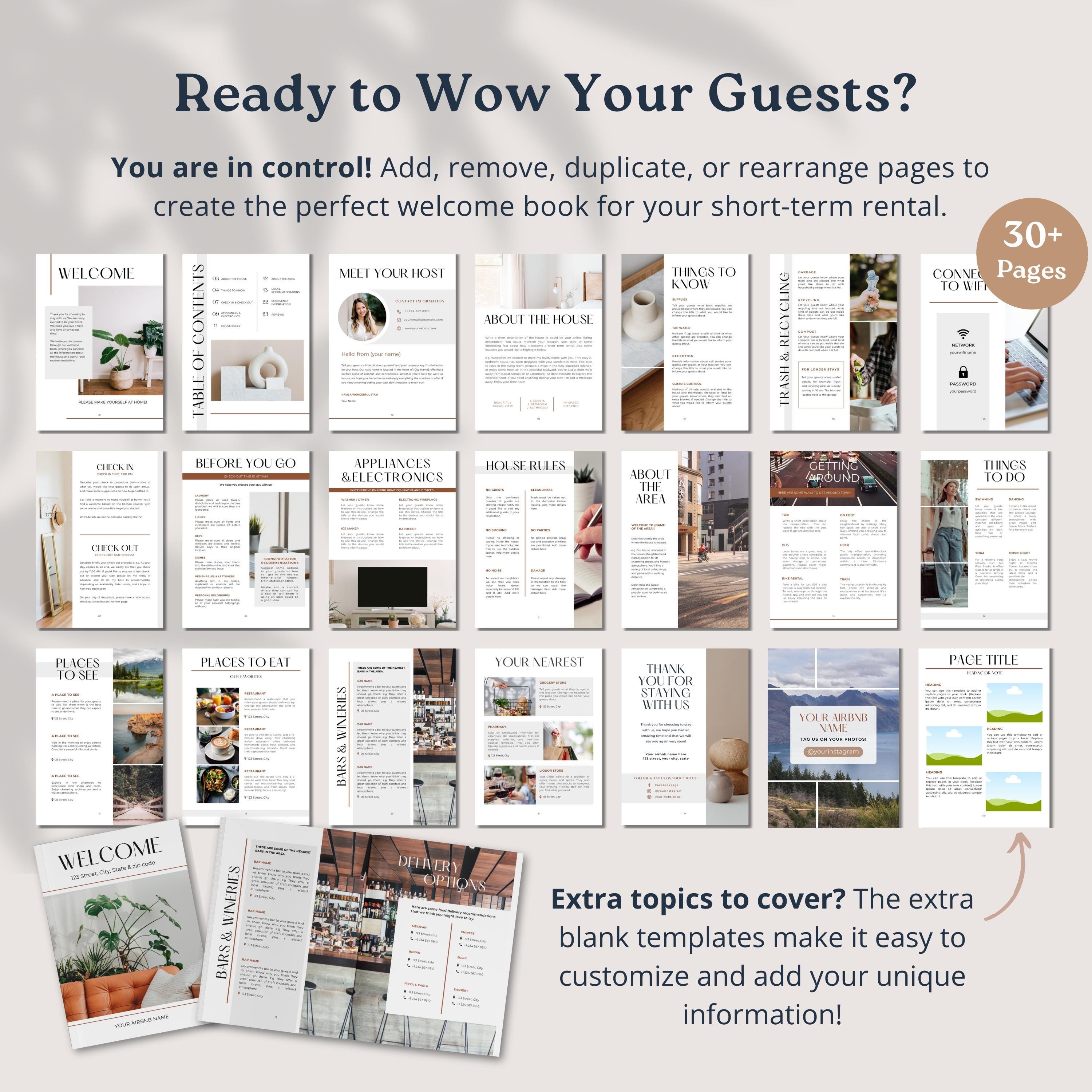Airbnb Welcome Book Template Vacation Rental Modern Guest Book Airbnb ...