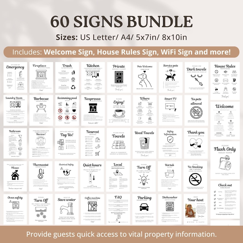 Editable Airbnb and VRBO Host Template Bundle, Airbnb Cleaning and ...