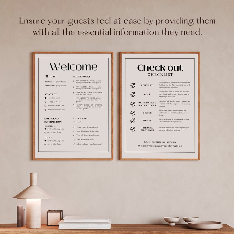 Airbnb Signs Bundle Template, Airbnb Welcome Sign, Airbnb Welcome Book ...