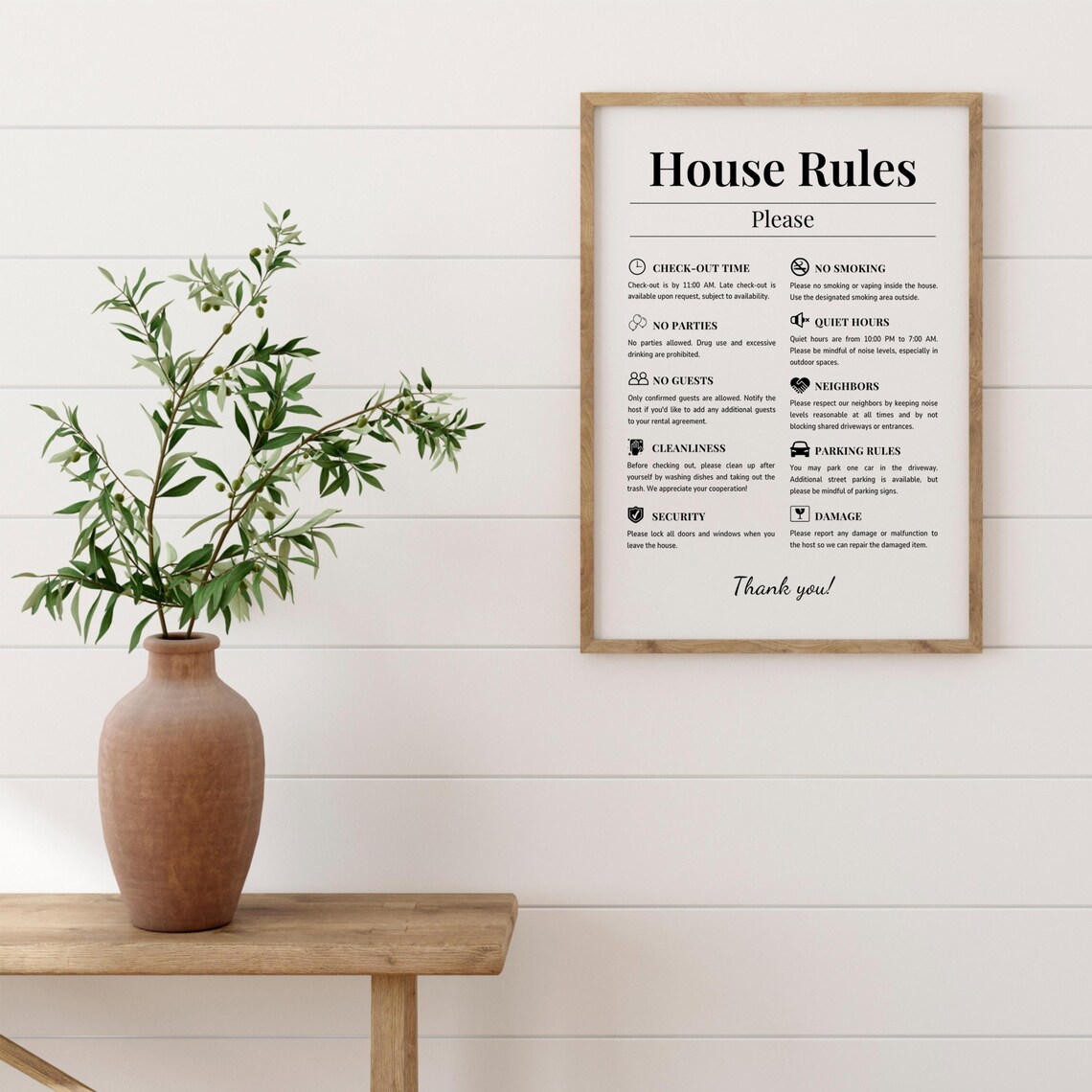 Airbnb Guest Rules Sign, Printable Host Rules Template, Vacation Rental ...