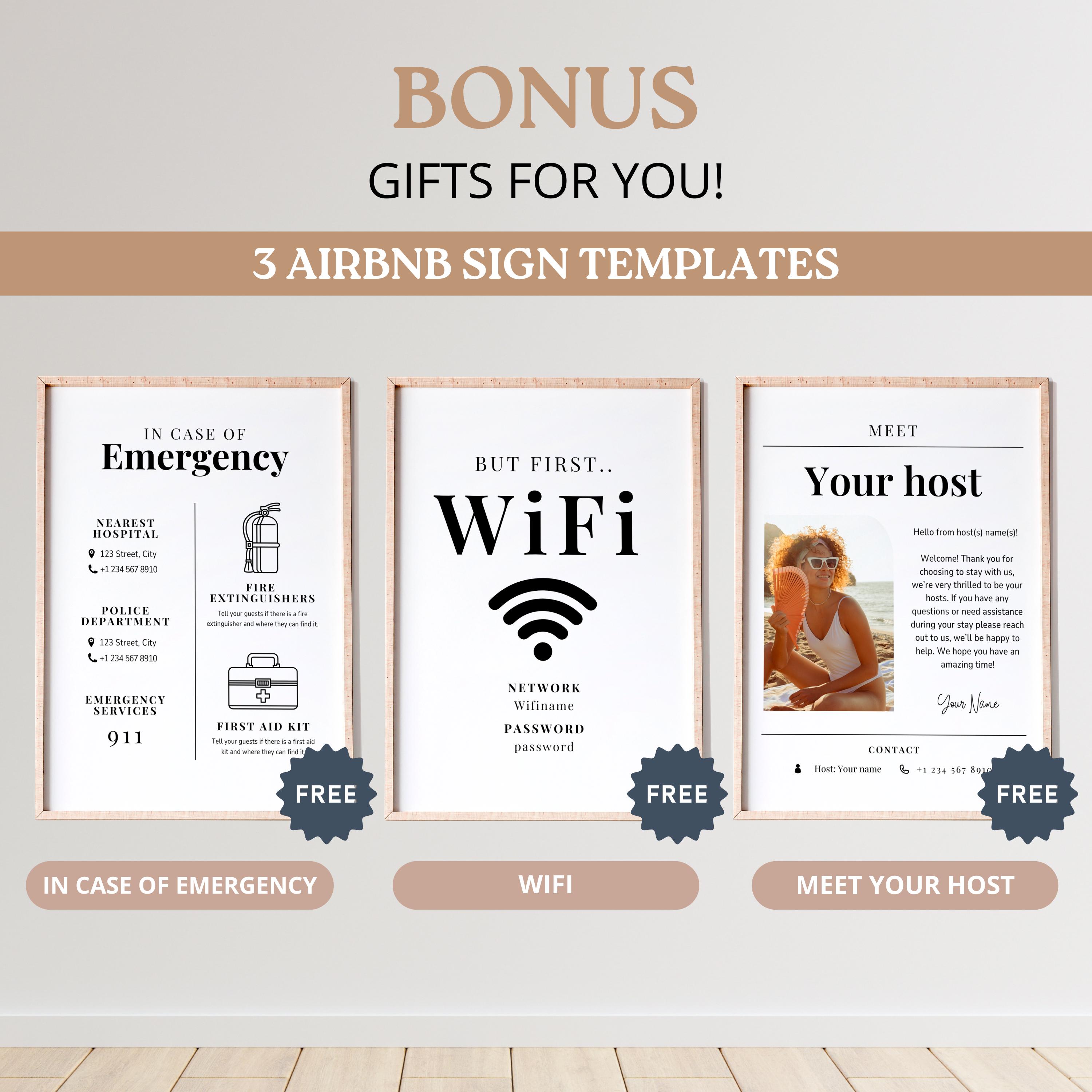 Airbnb Guest Rules Sign, Printable Host Rules Template, Vacation Rental ...