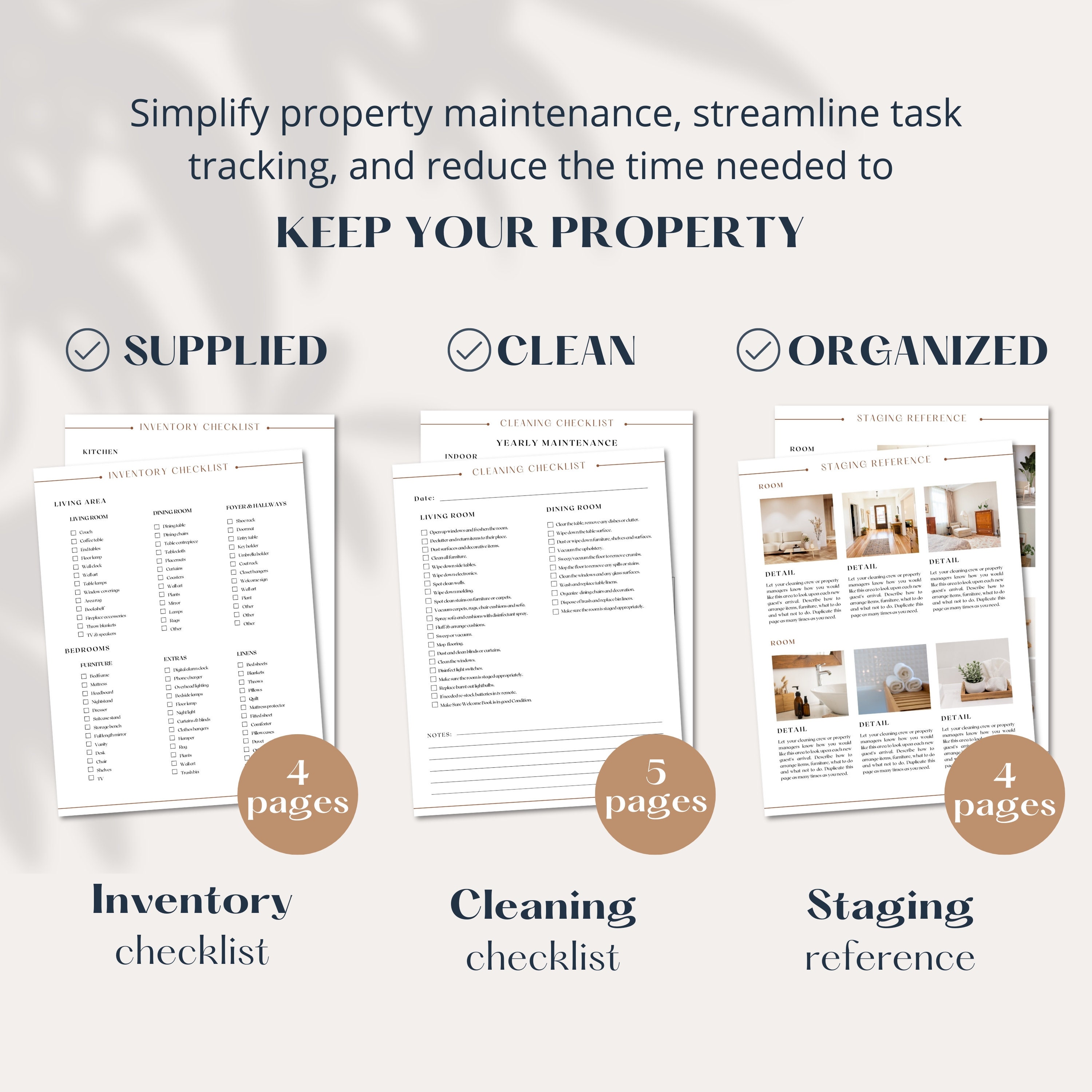 Editable Airbnb Cleaning Checklist Template, Inventory Tracker, Airbnb ...