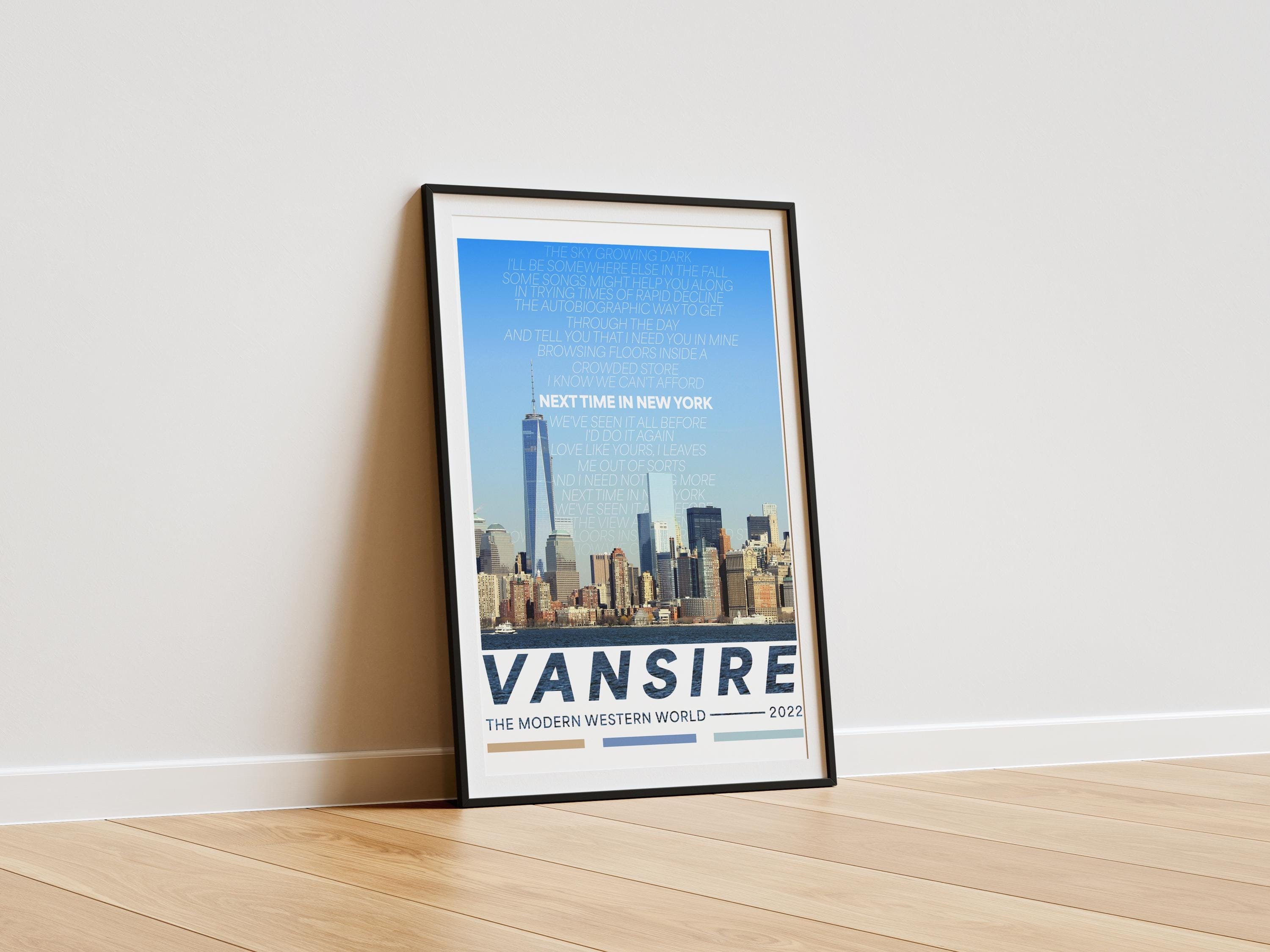 Vansire 'next Time in New York' Poster: Modern Western World Print - Etsy
