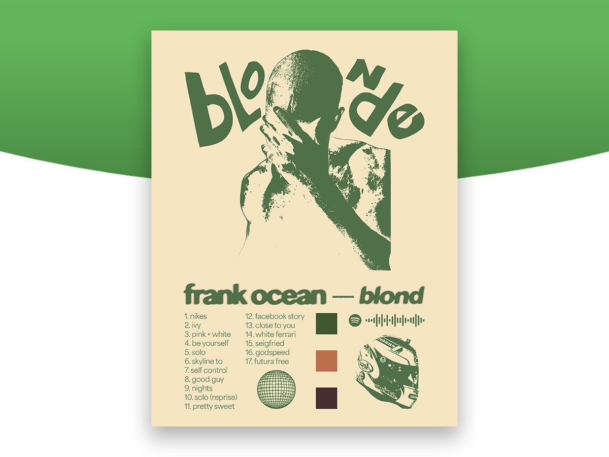 Frank Ocean Blonde Album Poster, 8.5" X 11" - Etsy