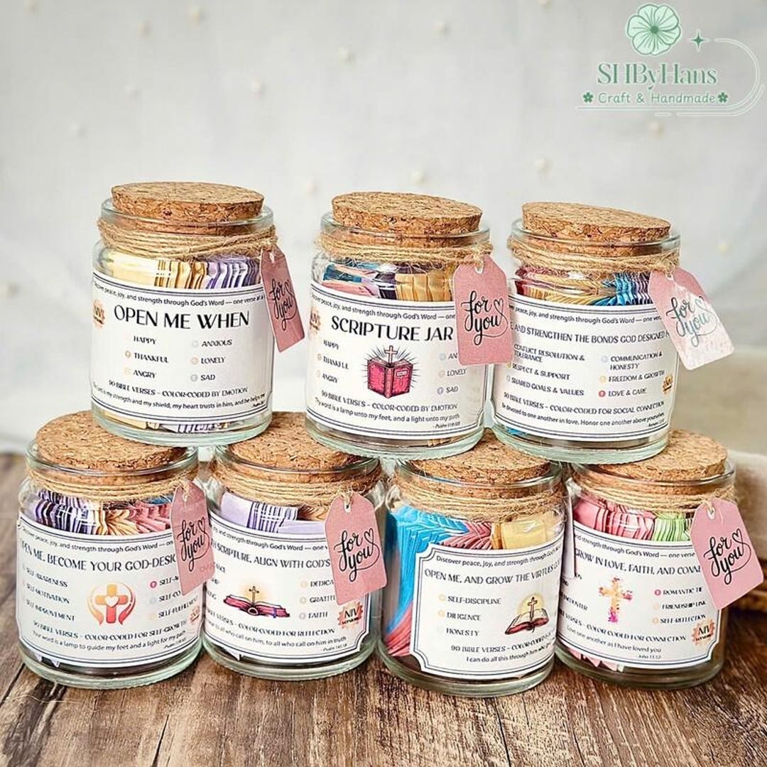 Create Your Own Bible Verse Jar – KJV and NIV Scriptures for Growth ...