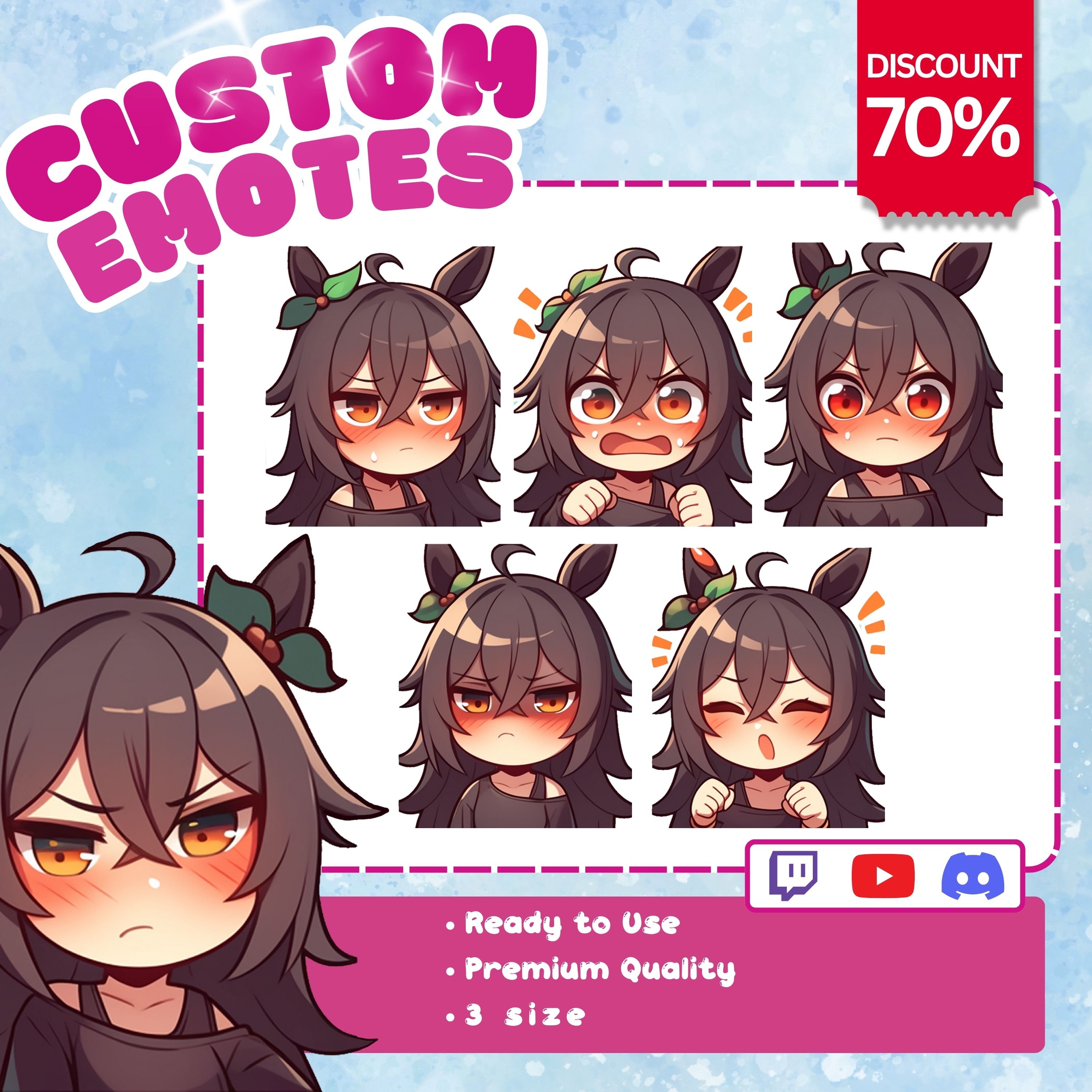 Custom Twitch Emotes, Vtuber Emotes, Animated Emotes, Kick Emotes, Sub ...