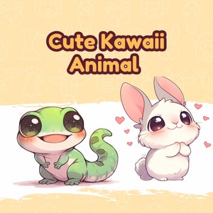 Custom Chibi Animals Custom Cute Cartoon Chibi digital Illustrated ...