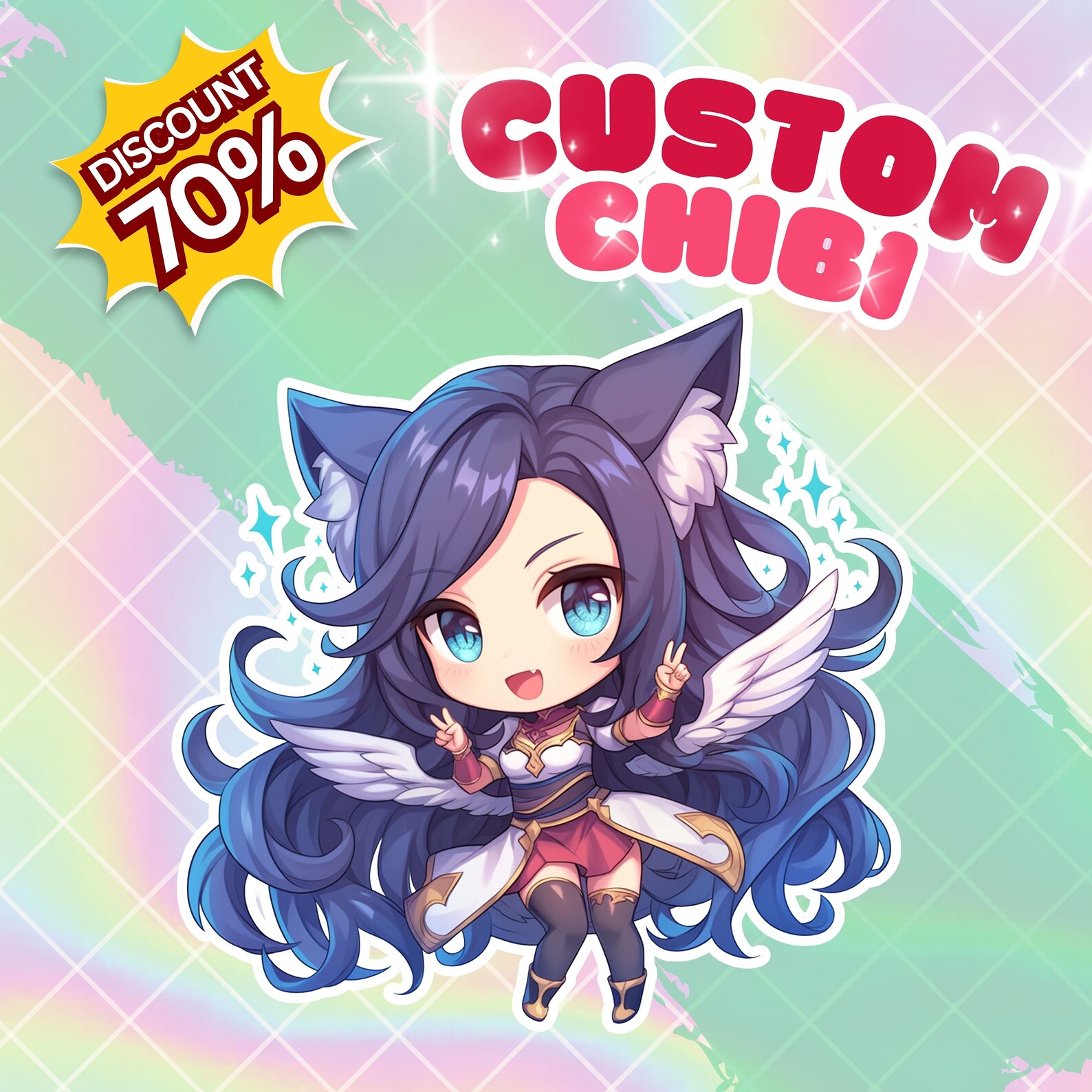 CUSTOM CHIBI ANIME Chibi Character, Custom Chibi Commission, Original ...