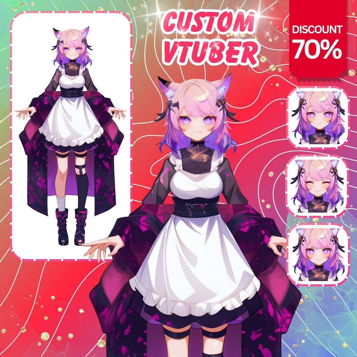 Custom Vtuber, Vtuber Live2d Model, Vtuber Rigging, Vtuber Model, Vtuber Design, Live2d ...
