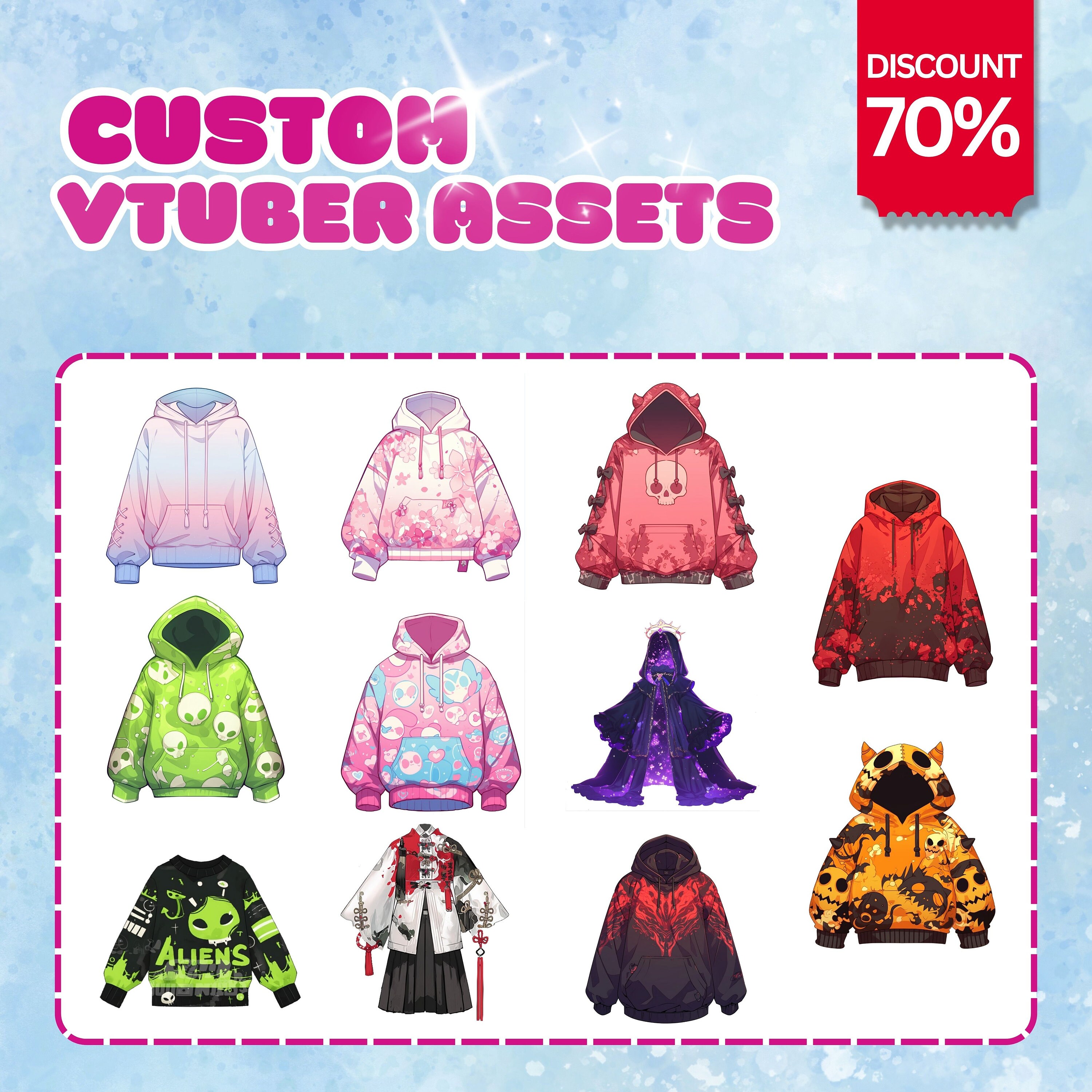 Custom Vtuber Assets, Hand Vtuber Assets, Animated Vtuber Asset, Wing ...