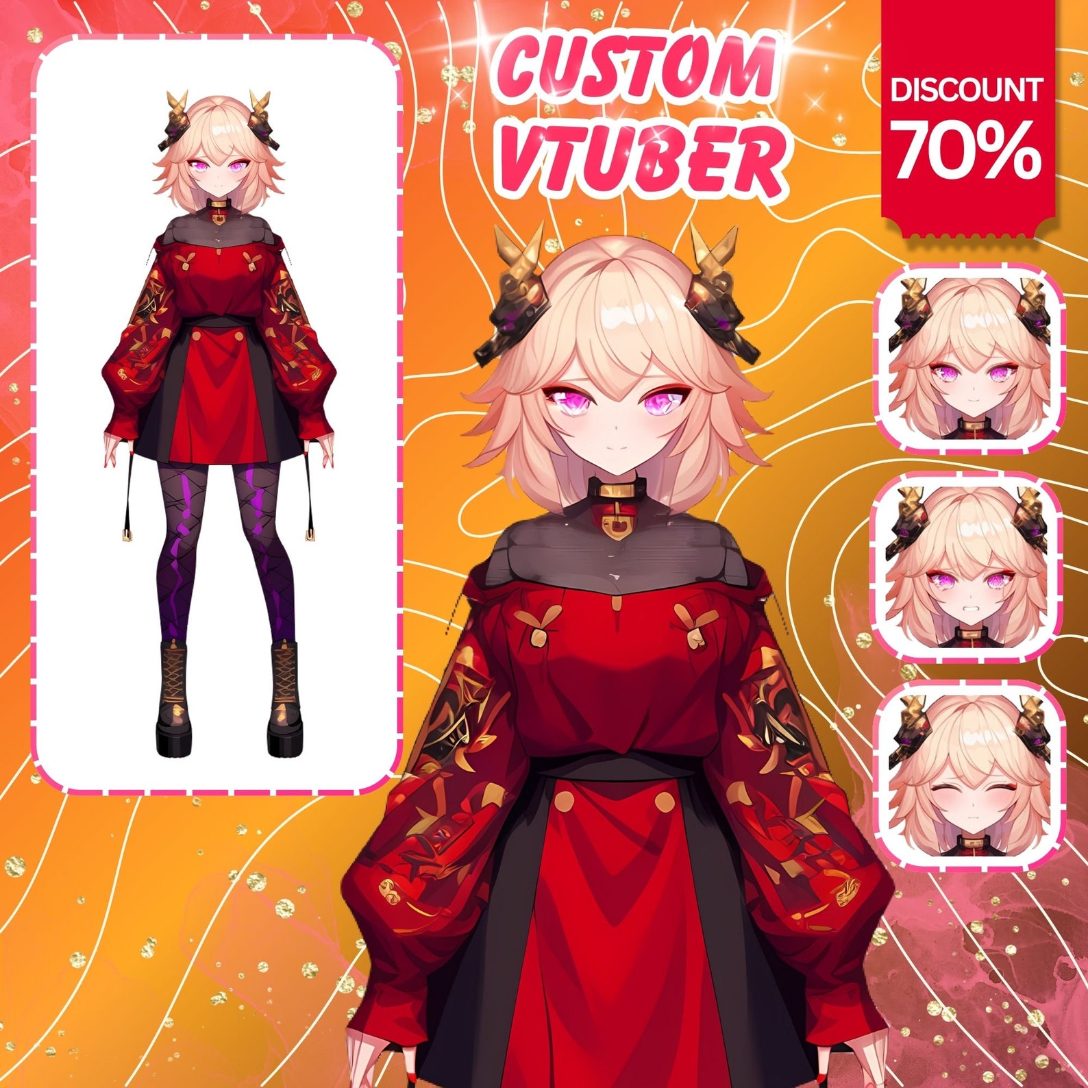 Custom Vtuber, Vtuber Live2d Model, Vtuber Rigging, Vtuber Model, Vtuber Design, Live2d ...