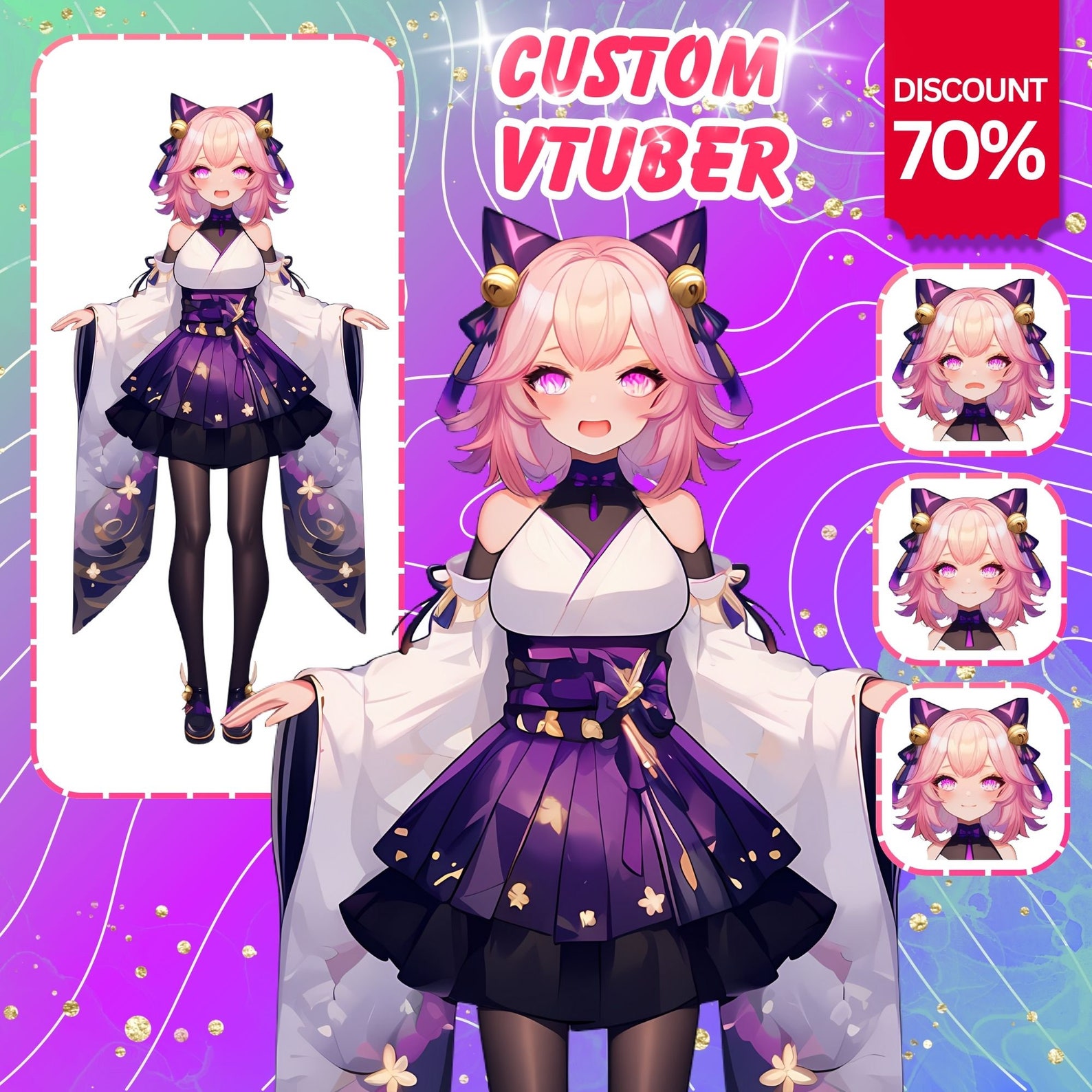 Custom Vtuber, Vtuber Live2d Model, Vtuber Rigging, Vtuber Model, Vtuber Design, Live2d ...
