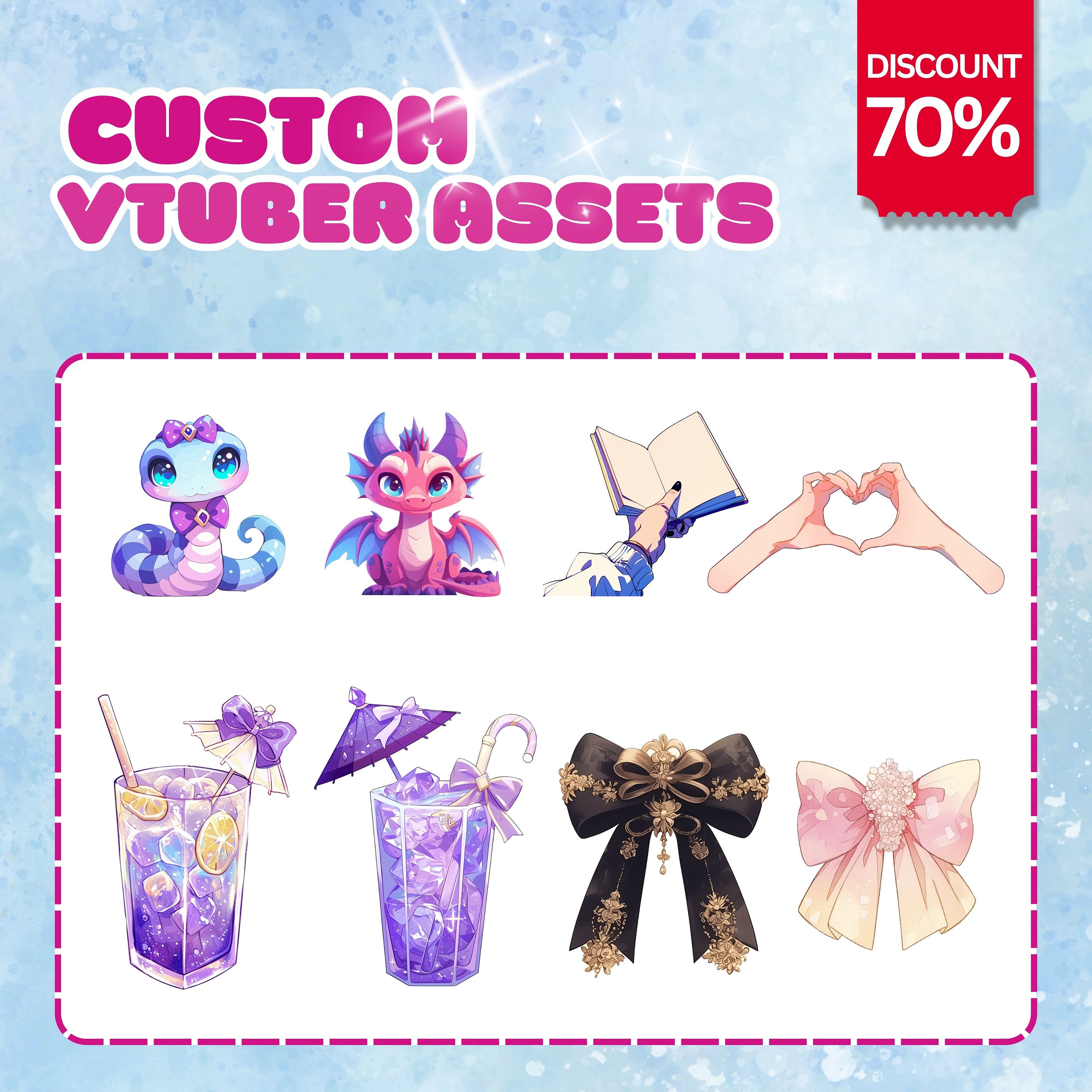 Custom Vtuber Assets, Hand Vtuber Assets, Animated Vtuber Asset, Wing ...
