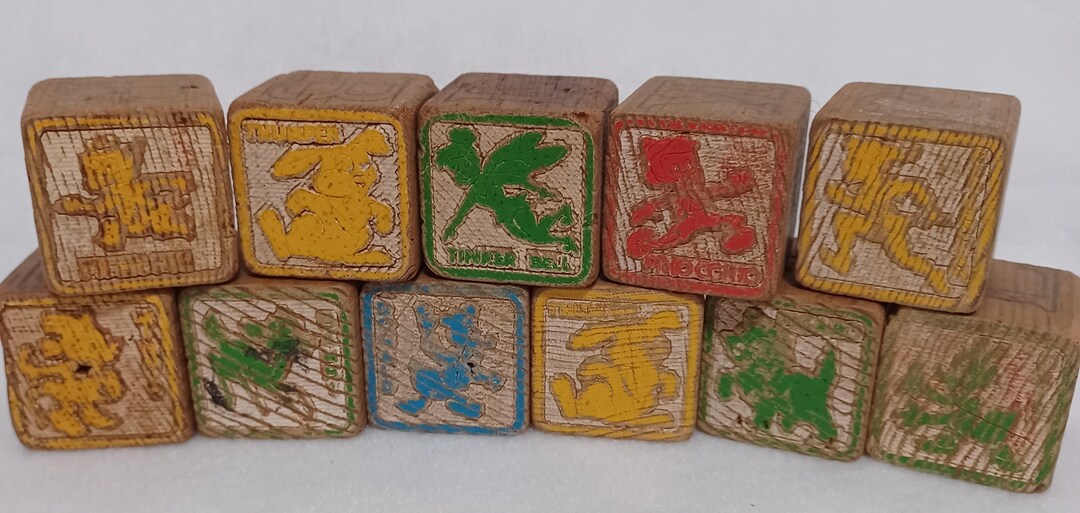 1960;s Disney Wooden Blocks - Etsy