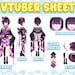 Custom Character Reference Sheet for Your Avatar | Vtuber Reference ...