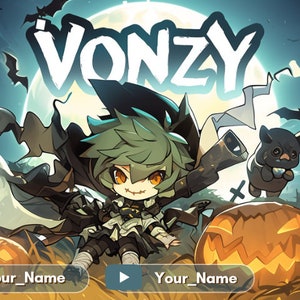 Custom Twitch Banner | Custom Chibi Cute Banner | Twitch Banner ...