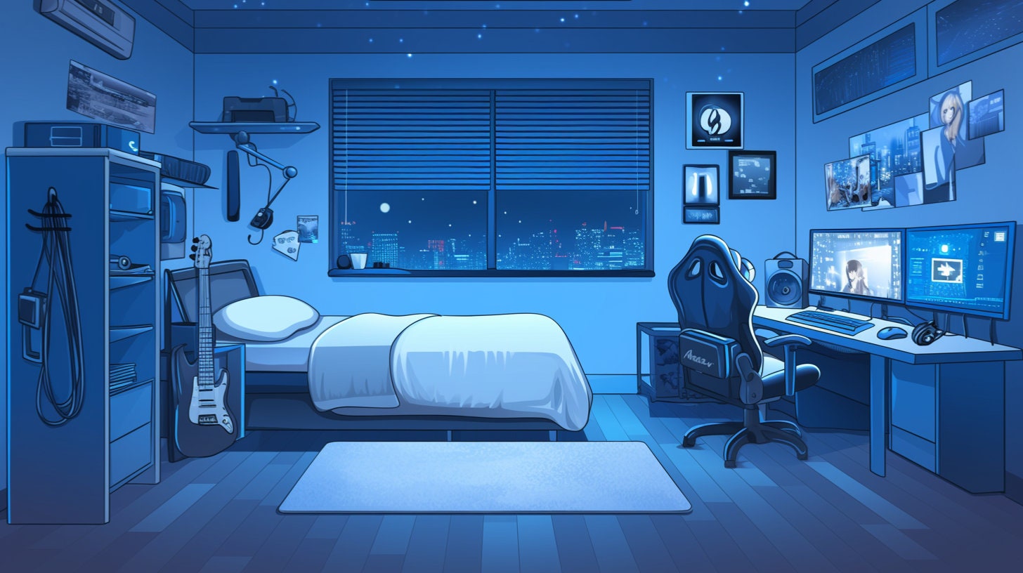 Custom Vtuber Background Twitch Overlay, Aesthetic Room Background for Vtuber, Youtube, Vtuber ...