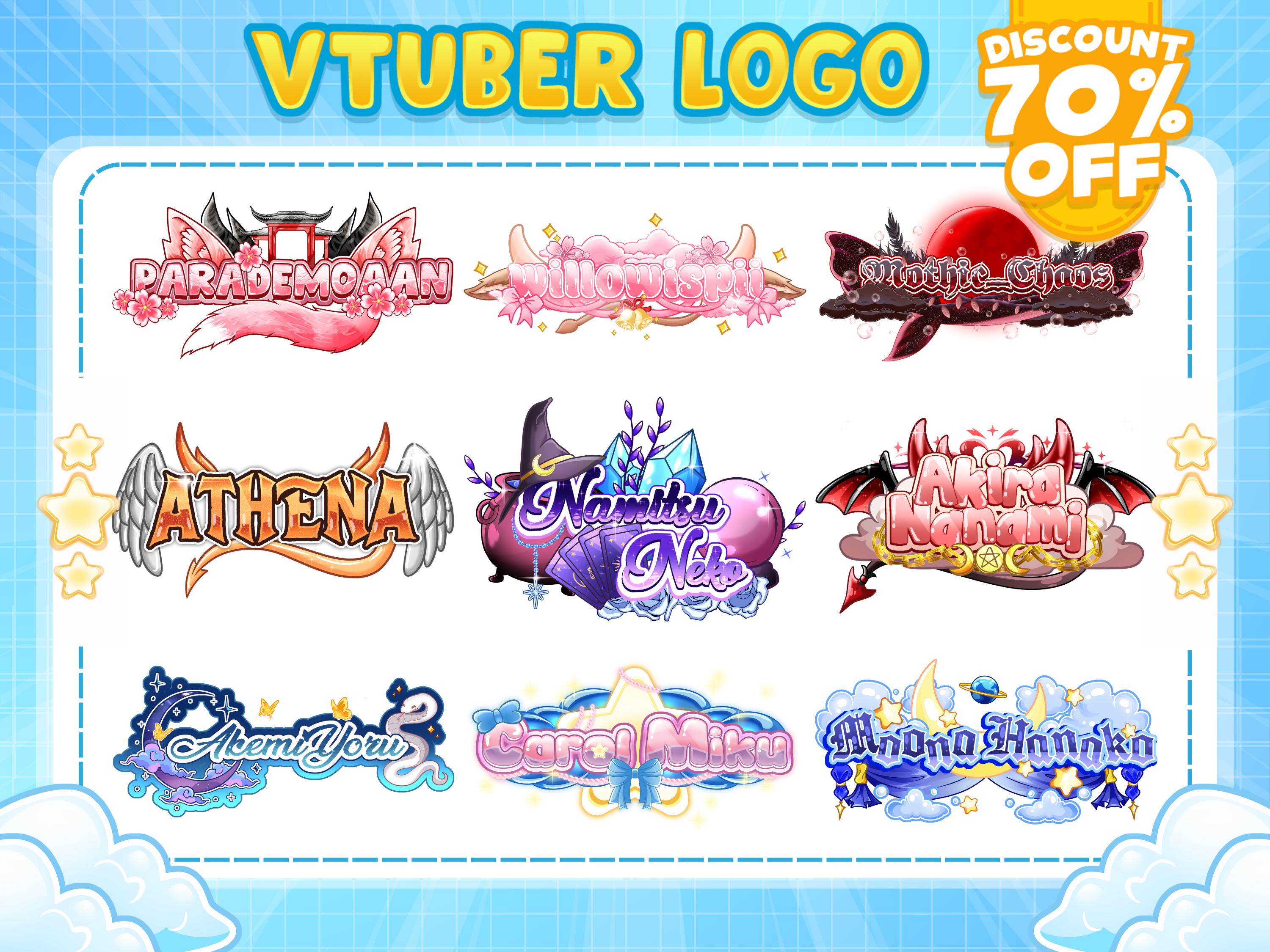 Custom Vtuber Logo Kawaii, Youtube That Perfectly Represents Your ...