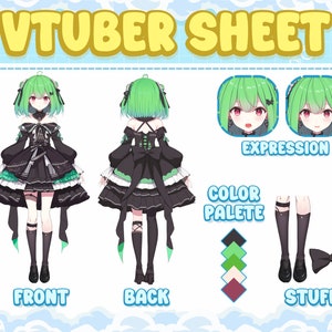 Custom Character Reference Sheet for Your Avatar | Vtuber Reference ...
