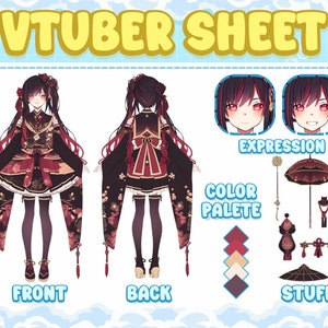 Custom Character Reference Sheet for Your Avatar | Vtuber Reference ...