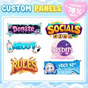 Custom Twitch Panels Info for Your Stream | Chibi Panels, Anime Panels ...