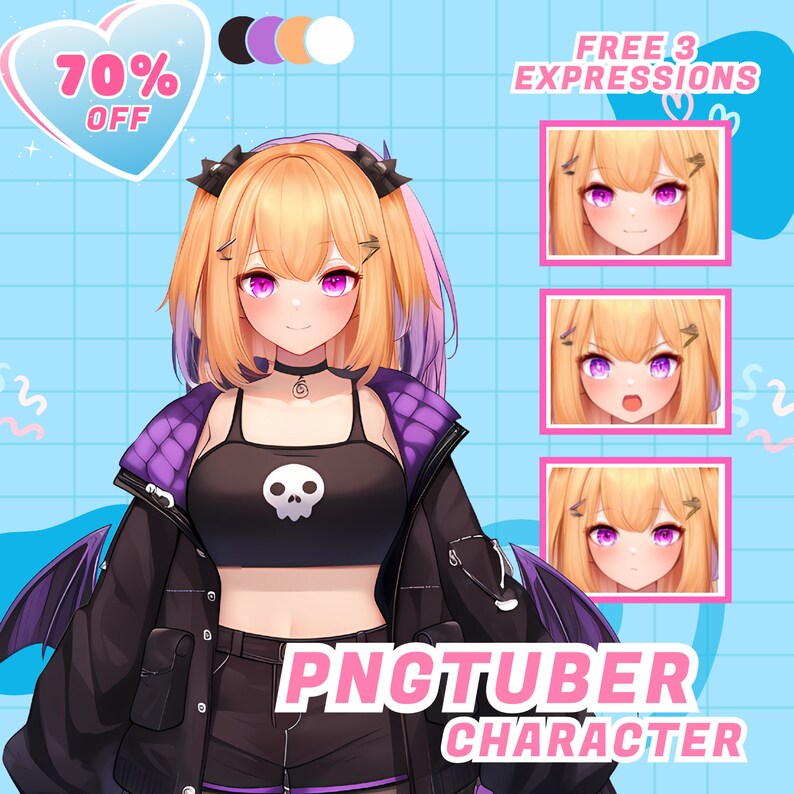 Custom Pngtuber, Pngtuber Character, Pngtuber, Live2d Commission ...