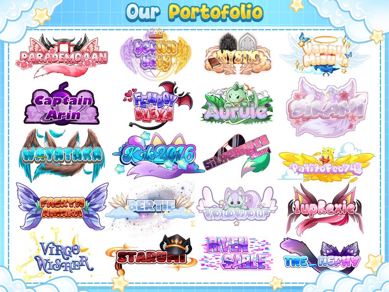 Custom Kawaii Vtuber Logo Design for Streamers - Cute Anime Branding ...