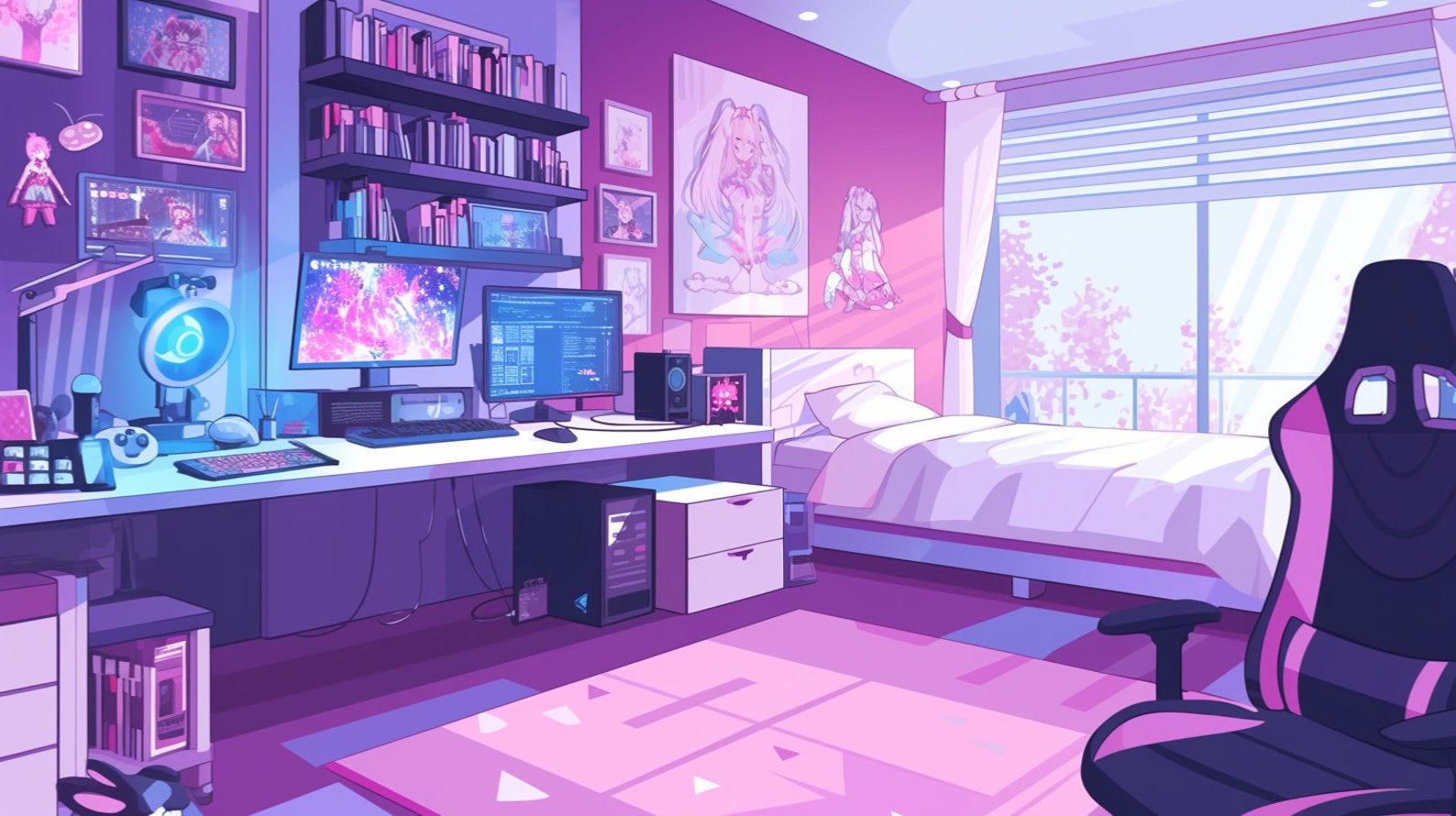 Custom Vtuber Background | Twitch Overlay, Aesthetic Room Background for Vtuber, Youtube, Vtuber ...