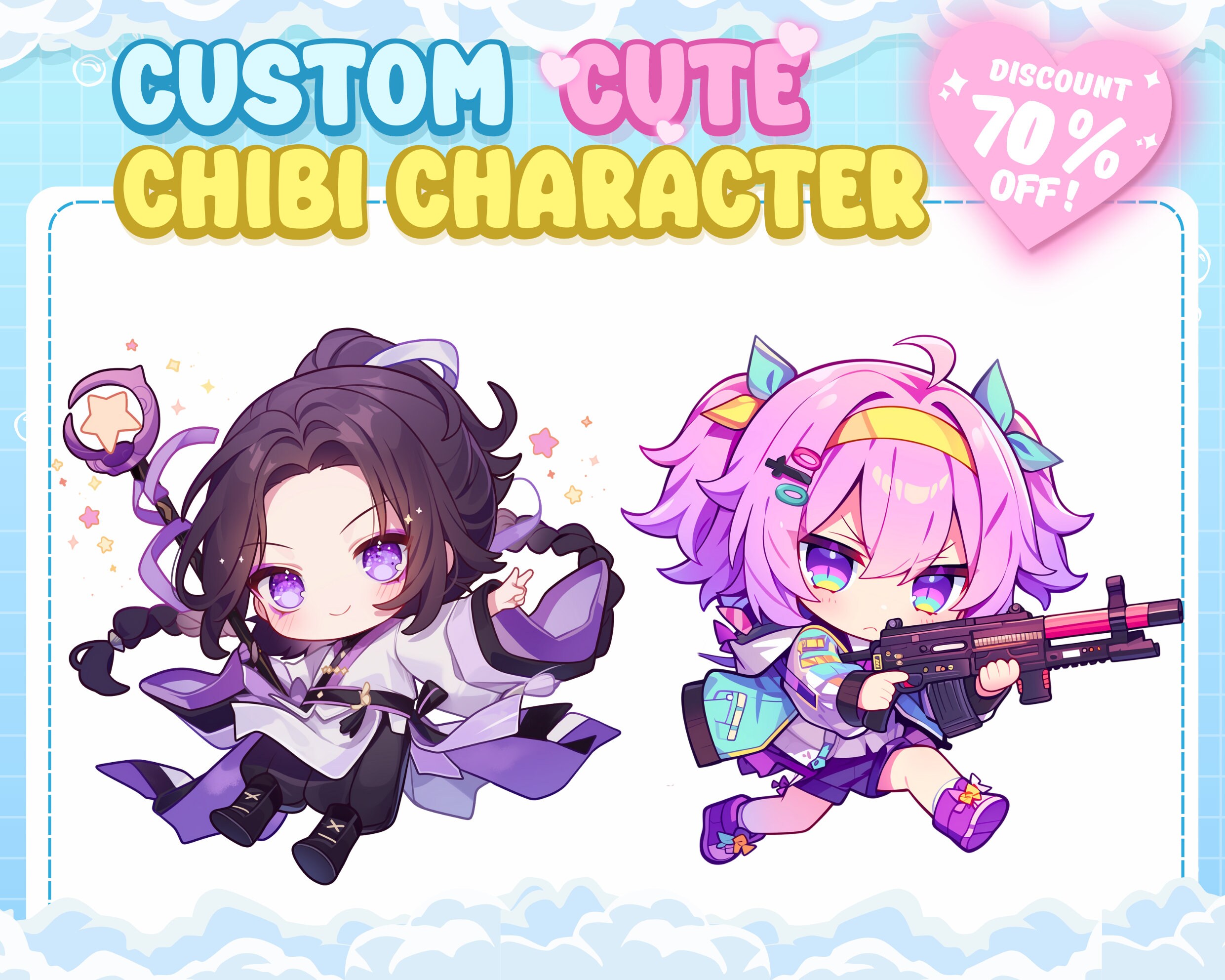 Custom Chibi Anime | Chibi Character| Chibi Pfp | Cute Chibi Commission ...