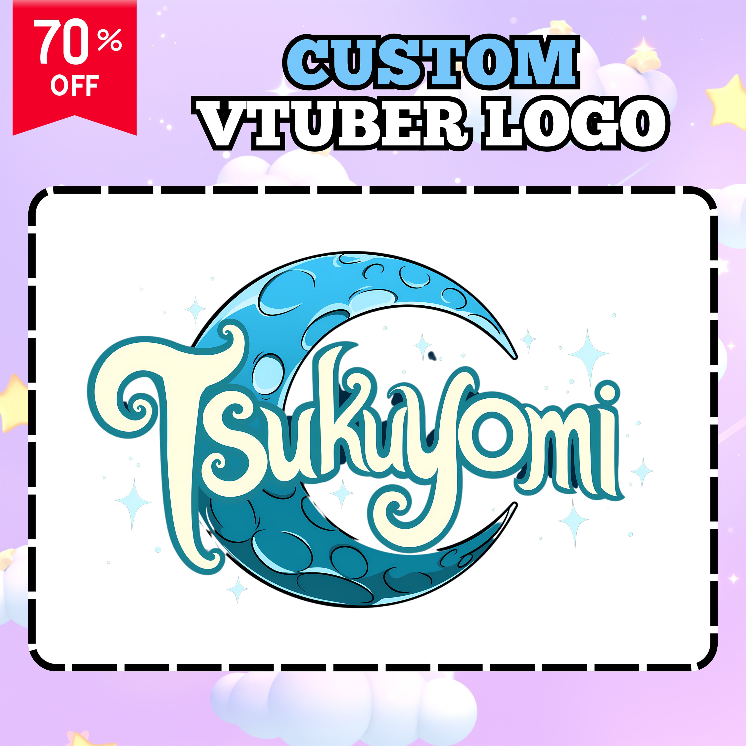 Custom Vtuber Logo Kawaii, Cute and Animated for Stream Twitch, Youtube ...