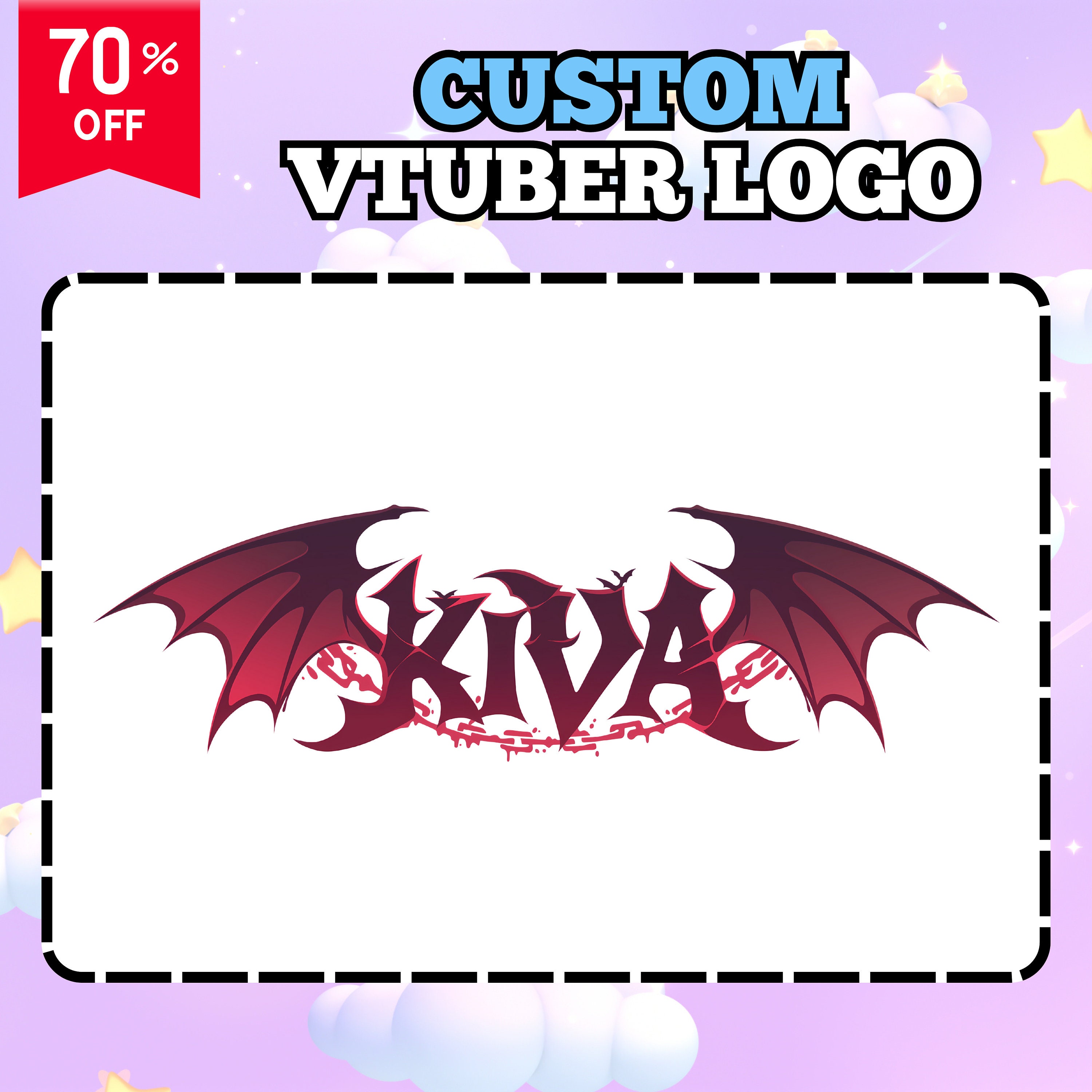 Custom Vtuber Logo Kawaii, Cute and Animated for Stream Twitch, Youtube ...