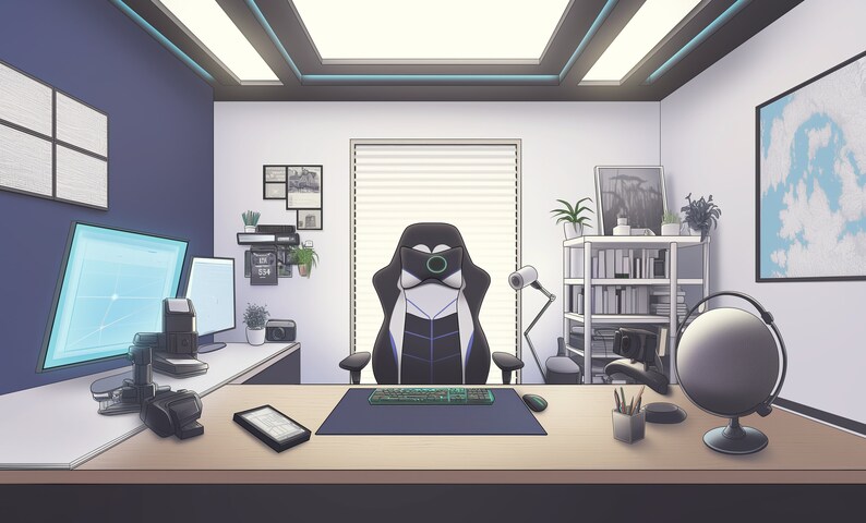 Custom Vtuber Background Vtuber Room Stream Package, Twitch Overlay ...