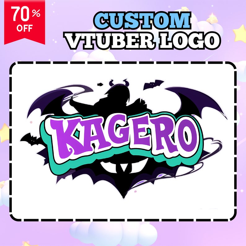Custom Vtuber Logo Kawaii, Cute and Animated for Stream Twitch, Youtube ...