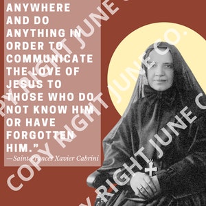 Saint Frances Xavier Cabrini Poster - Etsy