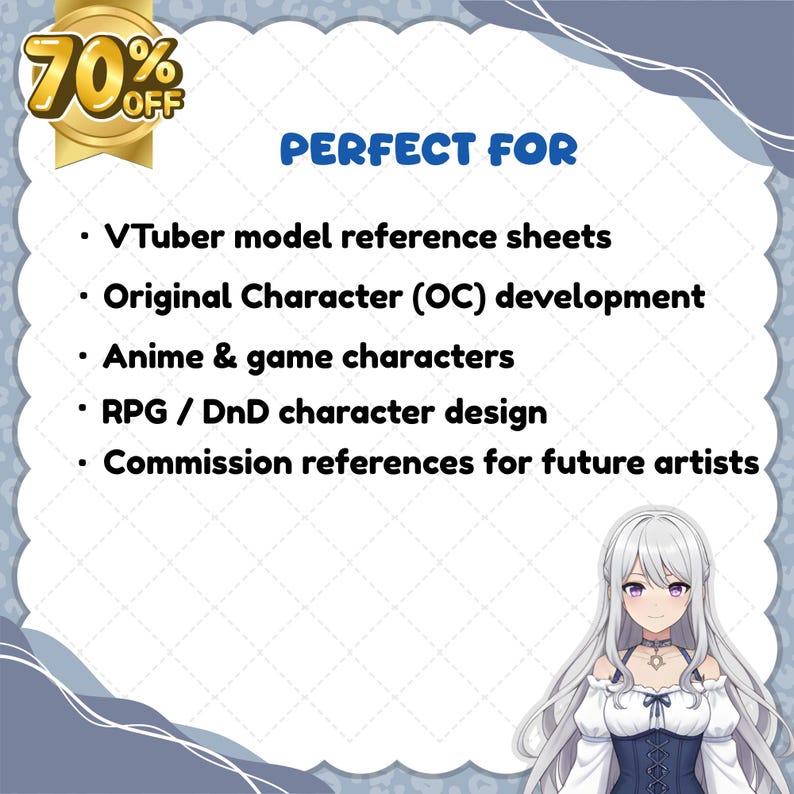 Personalized Character Sheet for Original Characters | Custom Anime ...