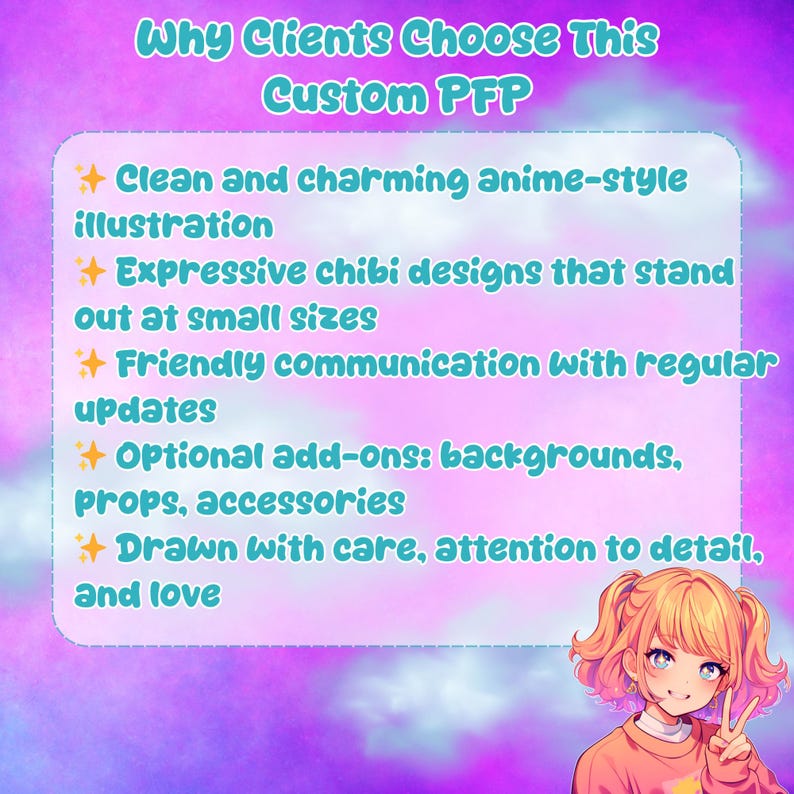 Custom Pfp Anime Avatar for Online Creator Pfp Commission for Digital ...
