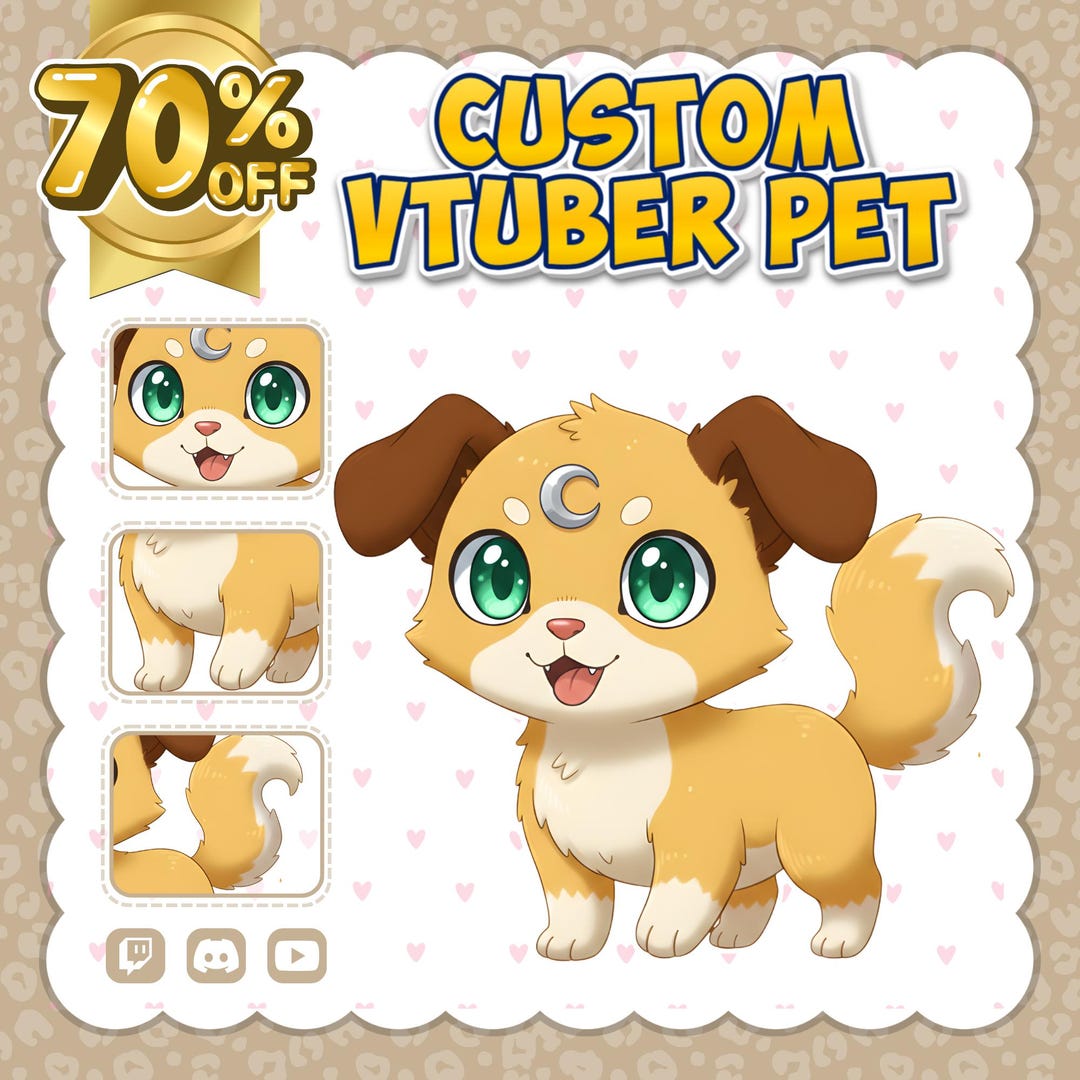 Custom Vtuber Pet Avatar, Cute Anime Stream Mascot Companion for ...