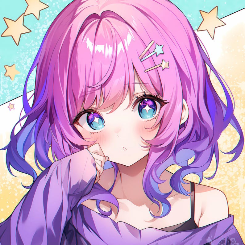 Cute Anime Profile Picture | Custom PFP PNG for Vtuber, Discord ...