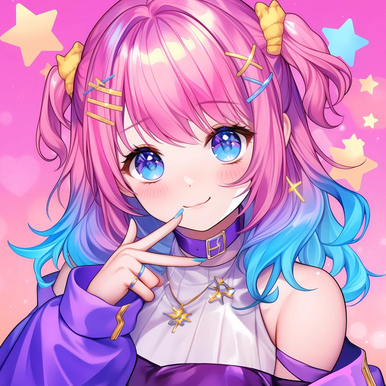 Cute Anime Profile Picture | Custom PFP PNG for Vtuber, Discord ...