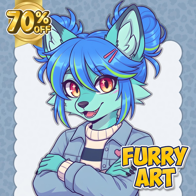 Custom Fursona Profile Picture | Furry Anthro Illustration | Mini PFP ...