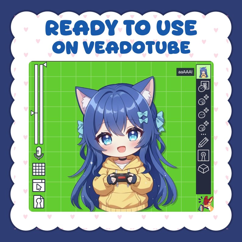 Custom Anime Pngtuber Commission | Chibi Streaming Avatar Design ...