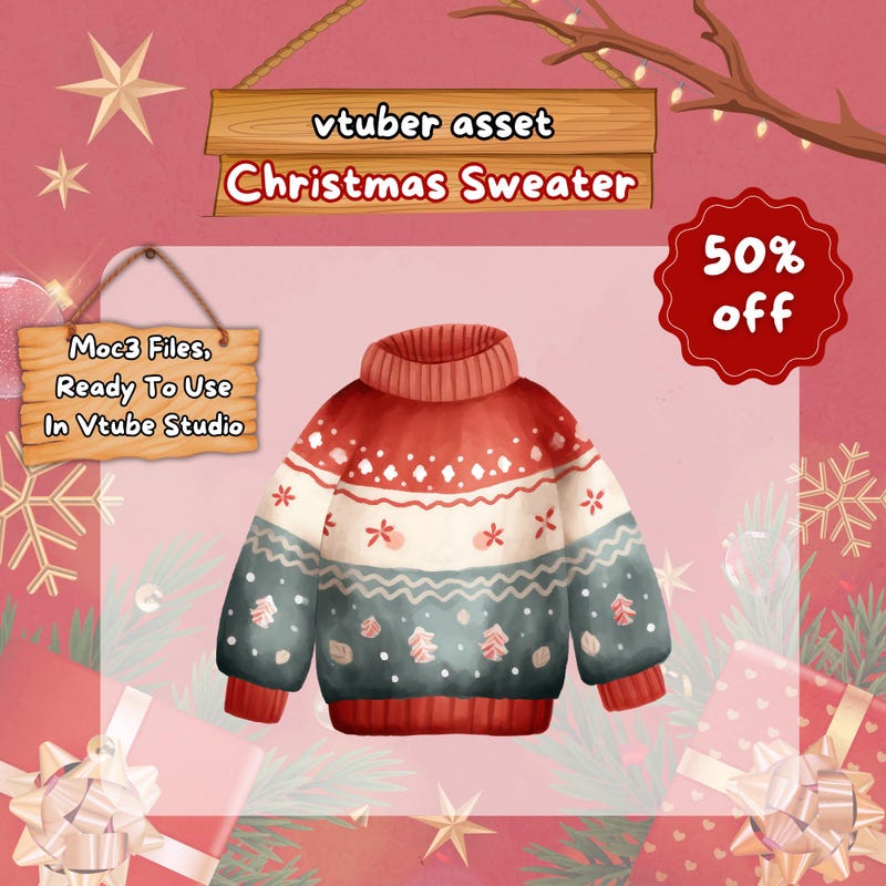 Vtuber Assets Christmas Outfit - Etsy