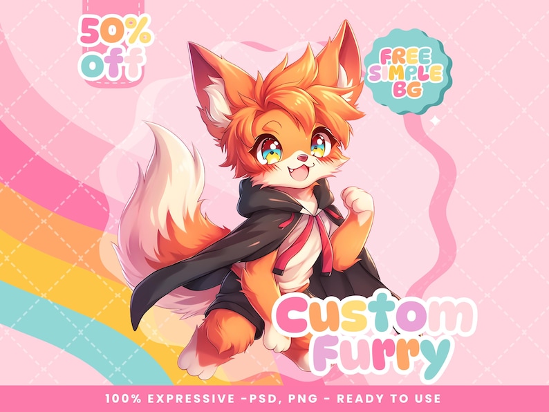 Custom Furry Art Banner Illustration Commission Anthropomorphic ...
