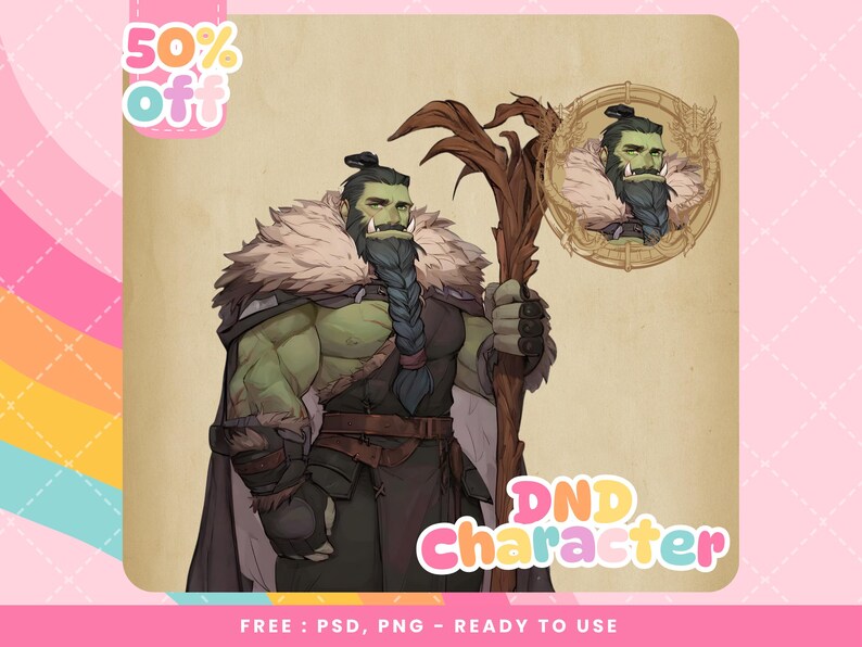 Dnd Character Art | Custom Fantasy Illustration | Digital Hero Design ...