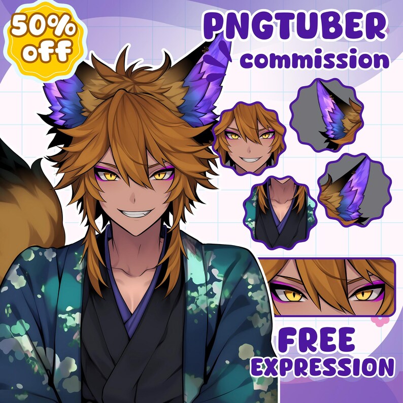 Custom Pngtuber Character: Hand-drawn Personalized Avatar for Streamers ...