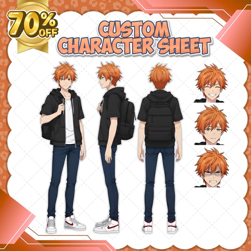 Anime Turnaround Sheet - Etsy