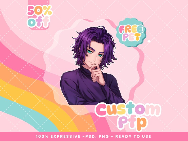 Ilustración de anime personalizada de PFP, creación de ilustraciones de ...