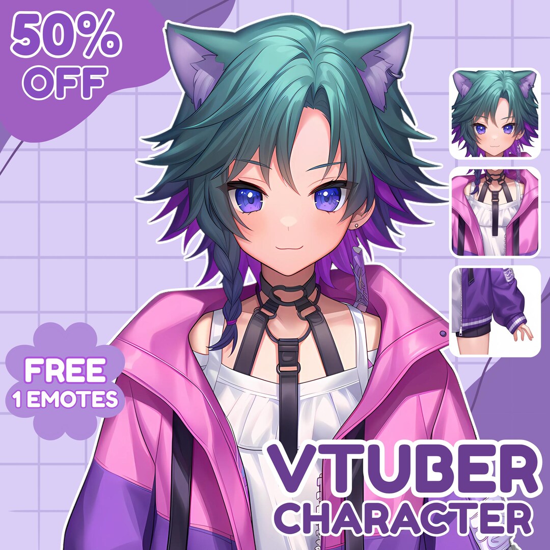 CUSTOM VTUBER Model Male or Female | Live2d Model | Vtuber Design ...